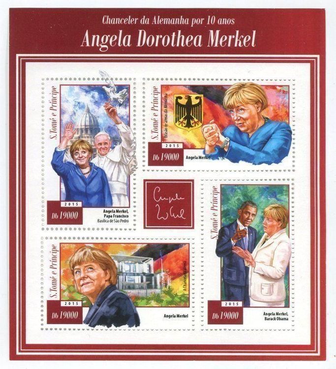 Block "Angela Merkel". São Tomé und Príncipe (Neu und originalverpackt ...