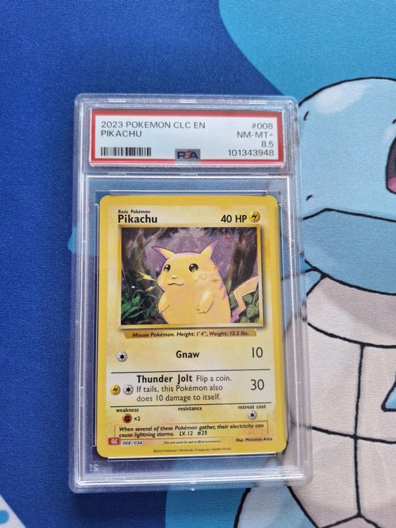 Pikachu PSA 8.5 - Base Set Reprint Classic Collection (Gebraucht) in ...