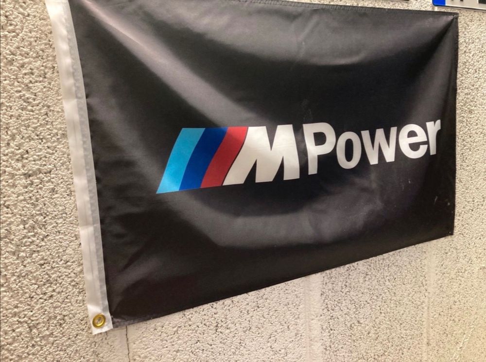 BMW M Power Logo Flagge, Fahne, Banner, für Garage, Büro NEU | Kaufen ...