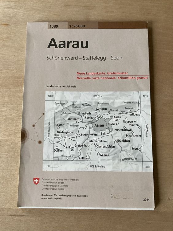 Swisstopo Landeskarte Aarau (Gebraucht) in Zürich für CHF 3 – mit Lieferung auf Ricardo kaufen