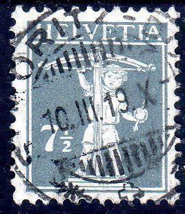 ST. MORITZ DORF 1919 TELLKNABE MIT ARMBRUST VOLLSTEMPEL-V361 (Gebraucht) in Losone für CHF 1.5 ...