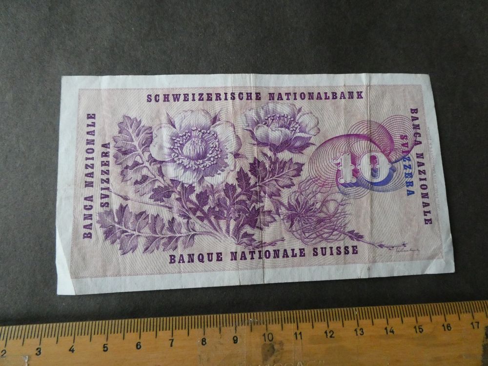Schweiz 1964, 10 Franken (Gebraucht) in Hinterforst für CHF 2 – mit Lieferung auf Ricardo kaufen