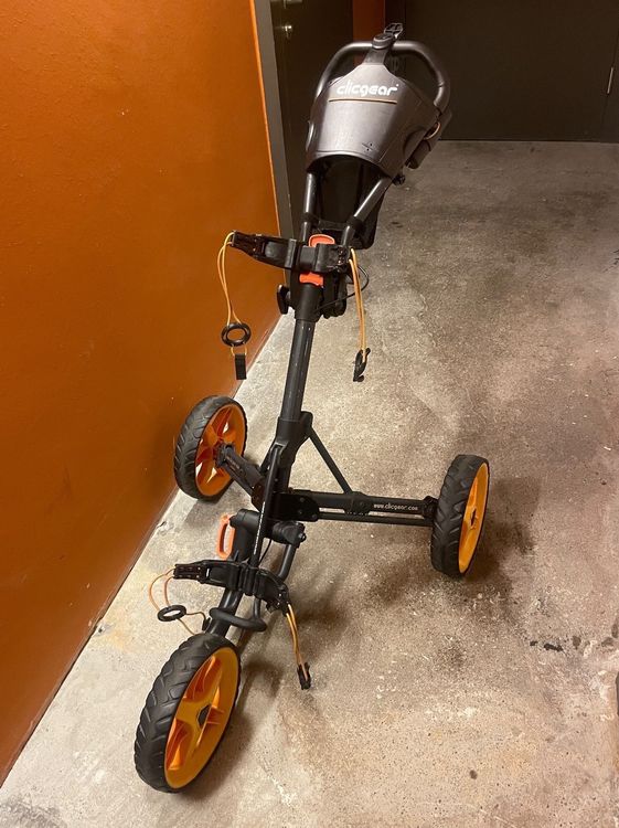 Golf Trolley ClicGear 3.5 Orange Schwarz | Kaufen auf Ricardo