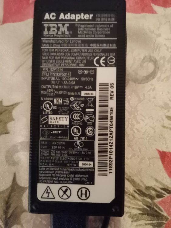 Original IBM AC Adapter Netzteil - Vintage Rarität! (Gebraucht) in ...