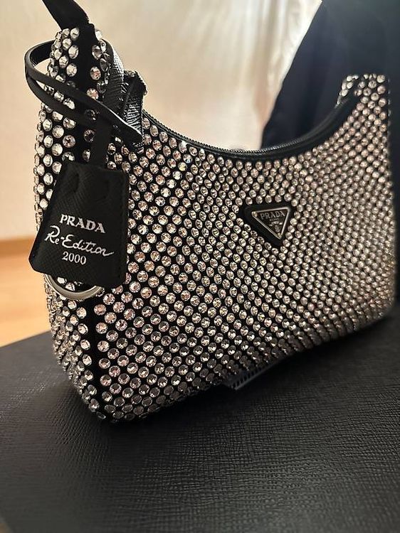 Prada 2000 re-edition in crystals, black satin | Kaufen auf Ricardo