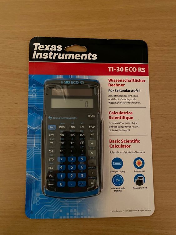 Taschenrechner Texas Instruments TI-30 (Neu und originalverpackt) in ...