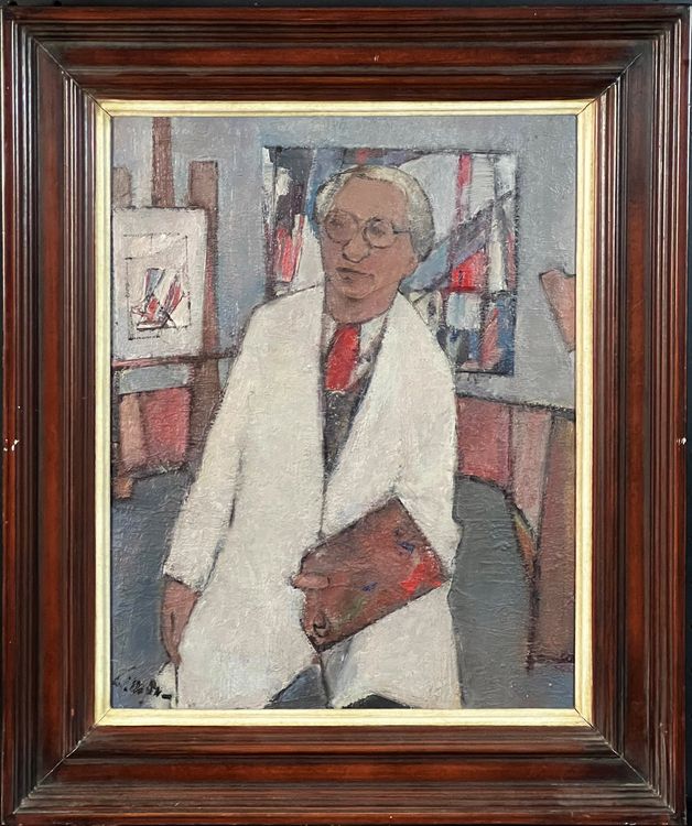 Walter Emil Müller. Seltenes Selbstporträt. Öl auf Pavatex (Gebraucht) in Zumikon für CHF 510 ...