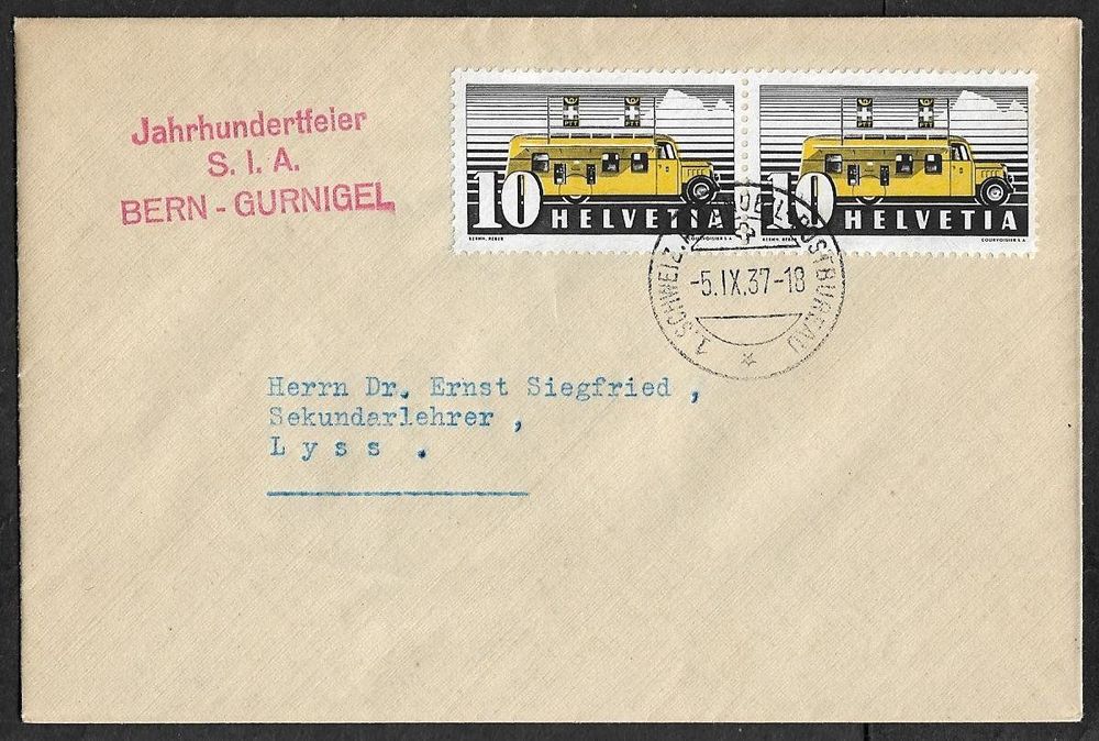 1937 Automobilpost Nr. 210y SBK 150.- (Gebraucht) in Zürich für CHF 16 – mit Lieferung auf ...