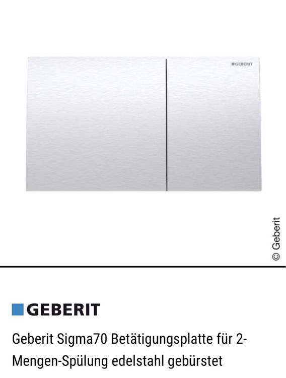 Geberit Sigma 70 | Kaufen auf Ricardo