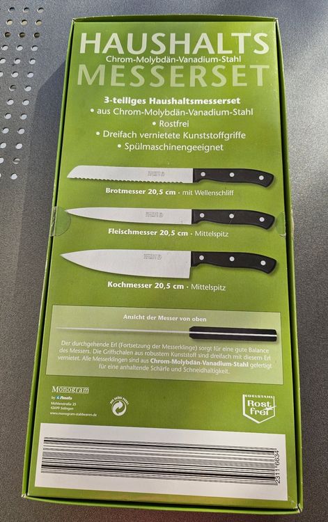 Haushaltsmesserset (Brotmesser,Fleischmesser,Kochmesser) | Kaufen auf ...