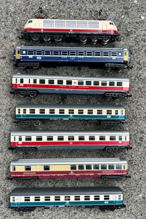 Schnellzug MINITRIX Spur N --> TEE-Lok inkl. 6 Wagen | Kaufen auf Ricardo