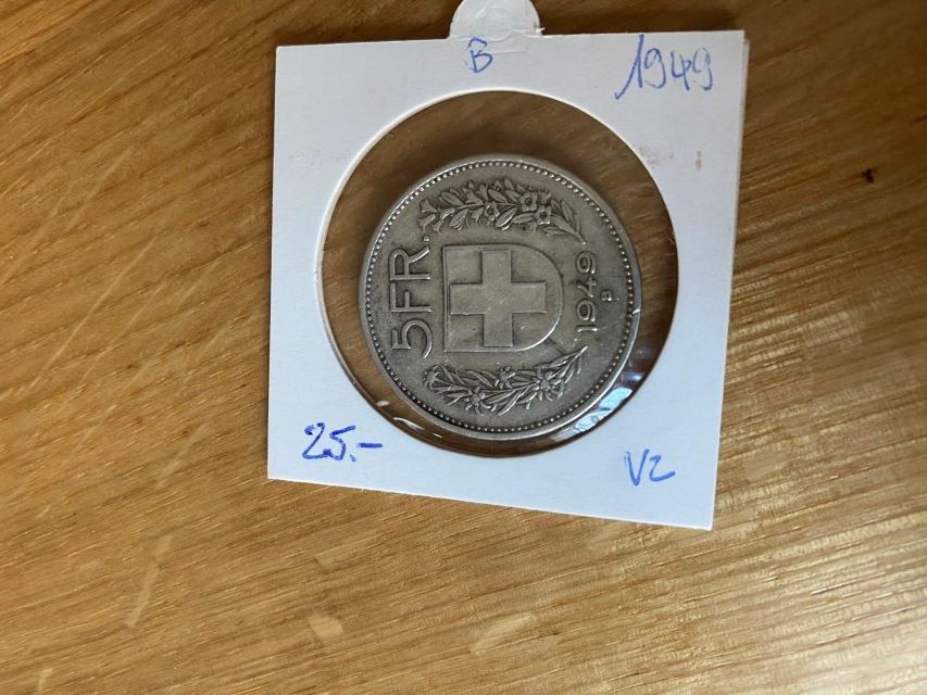 5 Franken Schweiz Jahrgang 1949, Zustand vorzüglich. (Gebraucht) in ...