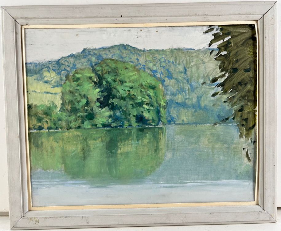 Tolle Aussicht auf Meer Gemälde signiert. | Kaufen auf Ricardo