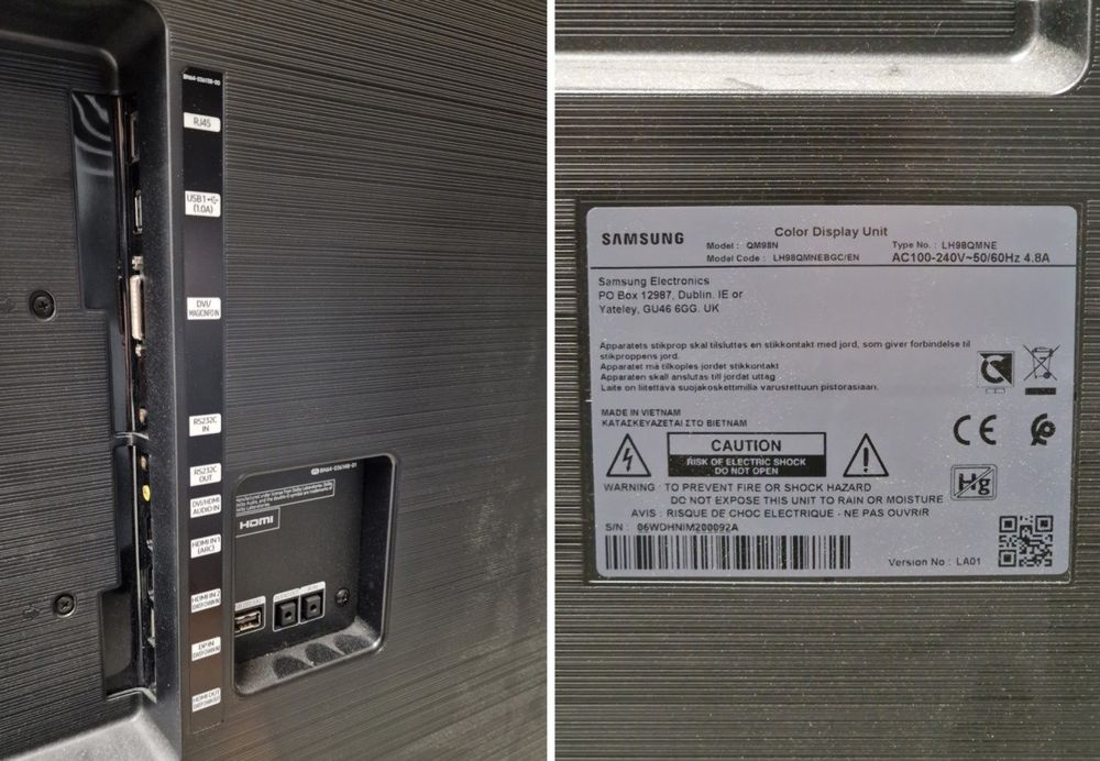 SAMSUNG QM98N - 4K UHD SMART Signage LCD-/ LED-Display - 98 (Defekt) in ...