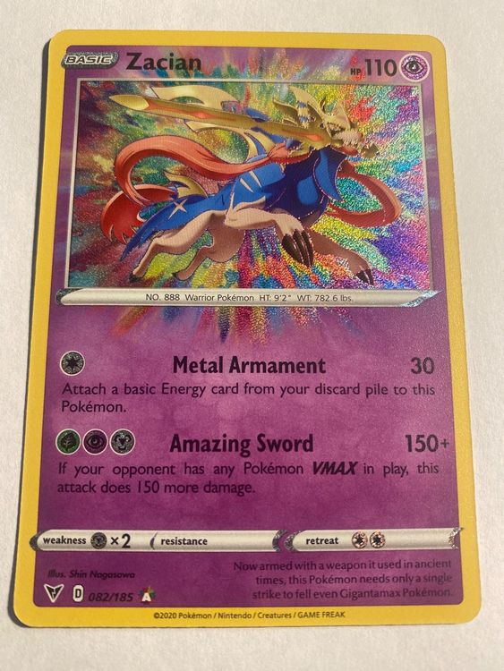 Pokemonkarte Zacian Amazing Rare EN (Neu (gemäss Beschreibung)) in ...