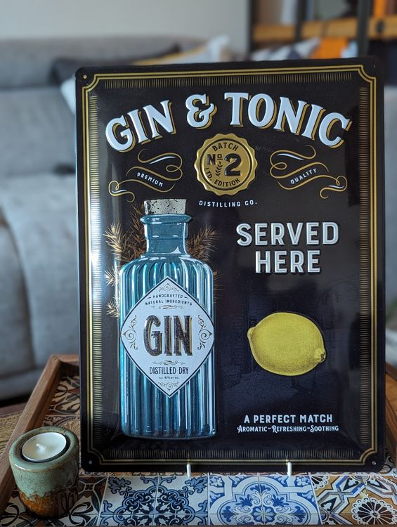 Retro metal sign Gin & Tonic (Gebraucht) in Schlieren für CHF 7 – mit ...