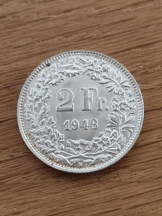 2 Franken 1946 - unz. - Kat. Fr. 25.--! | Kaufen auf Ricardo