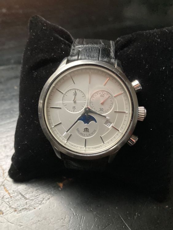 Herrenarmbanduhr Maurice Lacroix-Chronograph mit Mondphase (Gebraucht ...