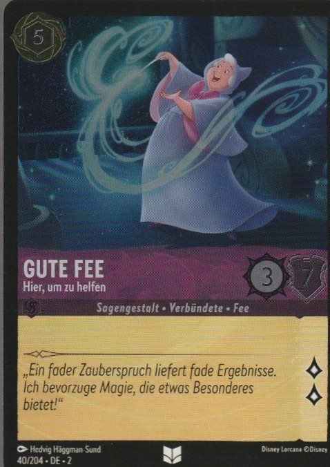TCG LORCANA FLUTGESTALTEN ( 2ROF ) De 40 FOIL Gute Fee - Hie | Kaufen ...