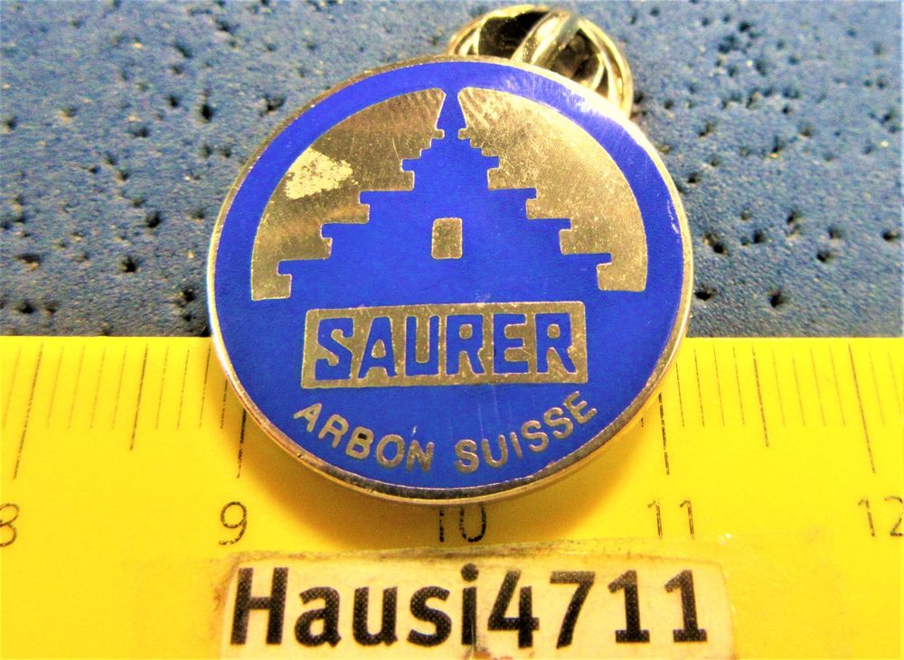 PIN SAURER ARBON SCHWEIZ LKW AUTO LOGO 25mm GROSS SILBRIG | Kaufen auf ...
