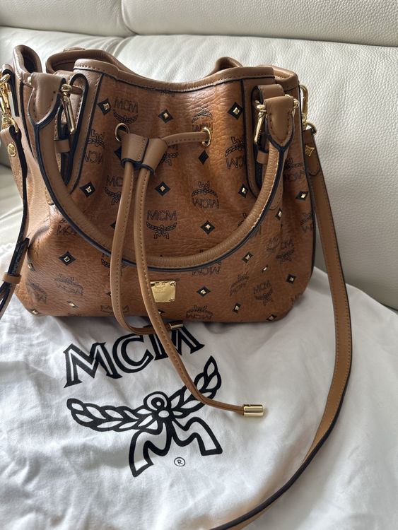MCM Patricia Visetos Bucket Bag Cognac | Kaufen auf Ricardo