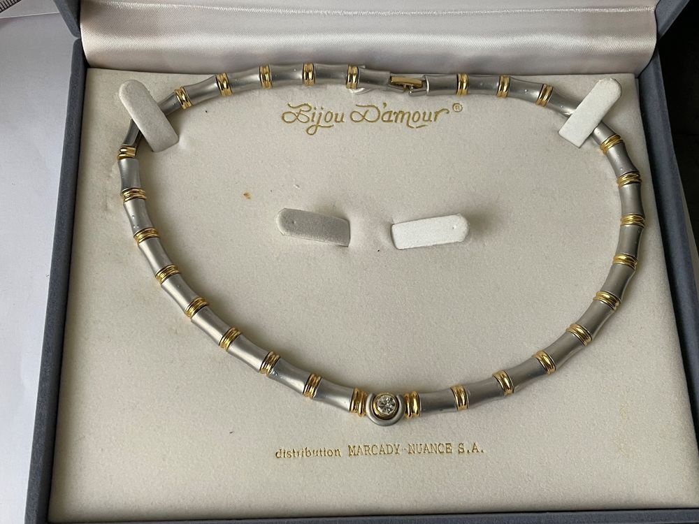 Magnifique collier en metal argenté et or en forme serpent | Kaufen auf ...