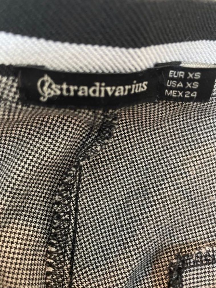 Pantalon femme gris à carreaux Stradivarius – Taille XS (D'occasion) à ...