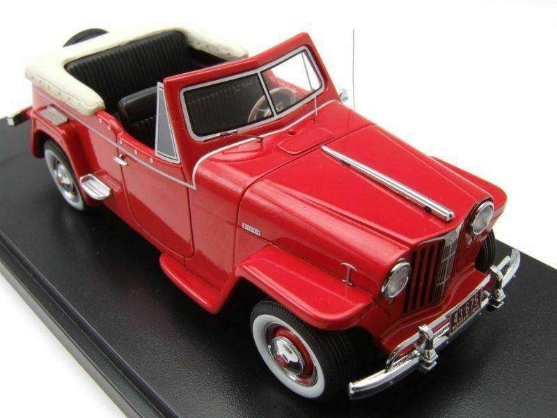 Jeep Willys Jeepster VJ 1948-1950 rot 1:43 von NEO Scale | Kaufen auf ...