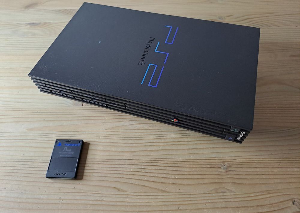 SONY Playstation 2 PS2 FAT Schwarz SCPH-50004 + Memory Card (Gebraucht ...