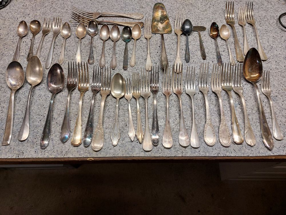 Antik Silberbesteck Löffel Gabel Teelöffel Schöpflöffel | Kaufen auf Ricardo