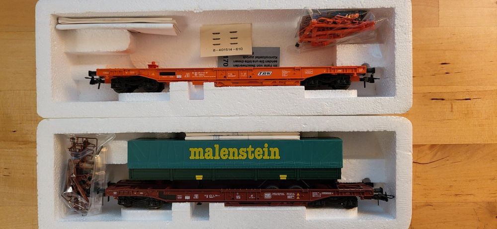 Roco H0 46358 DB Taschenwagen " Malenstein " und 46354 o.A. (Neu ...