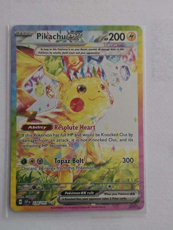 Pokémon Pikachu Ex Karte Surging Sparks Englisch 238 191 Neu Gemäss