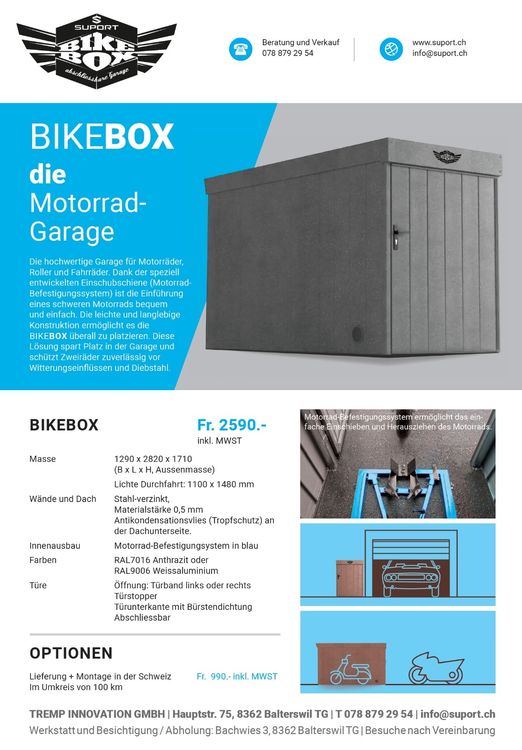 Motorrad Garage Bike Box | Kaufen auf Ricardo