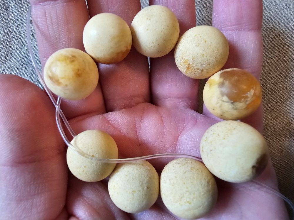 17mm echter baltischer Bernstein Kugel groß butterscotch (Neu (gemäss ...