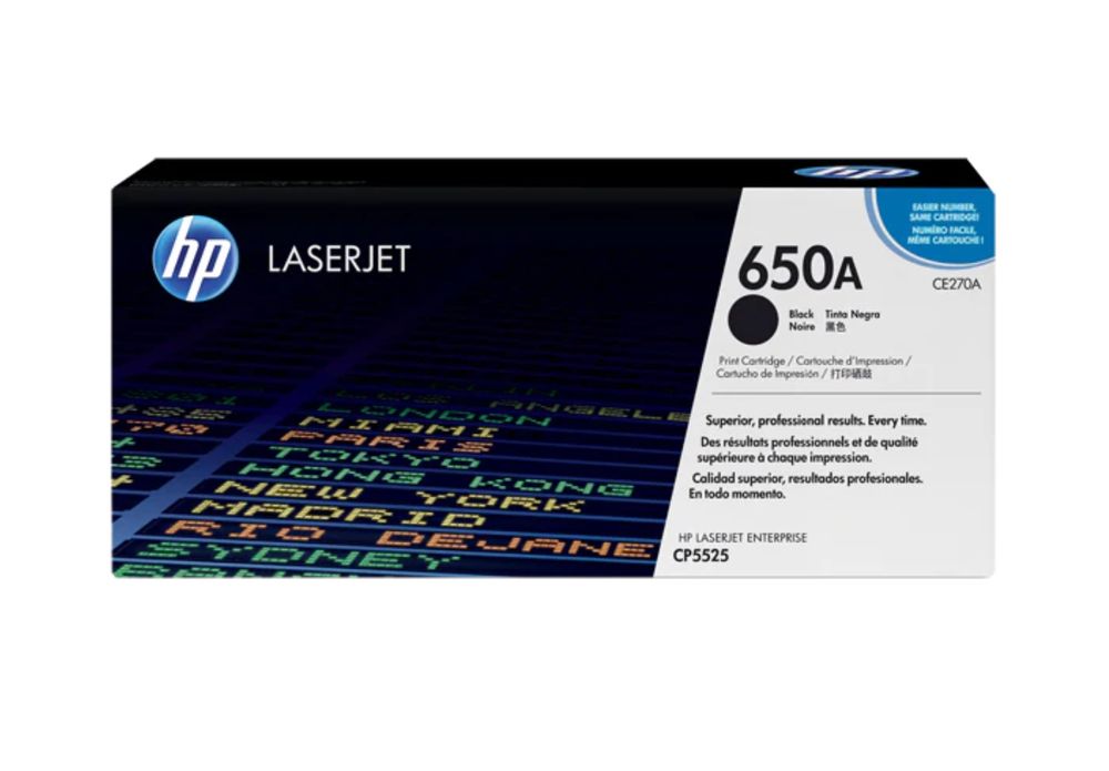 HP 650A Black Original LaserJet Toner Cartridge, CE270A (Neu (gemäss ...