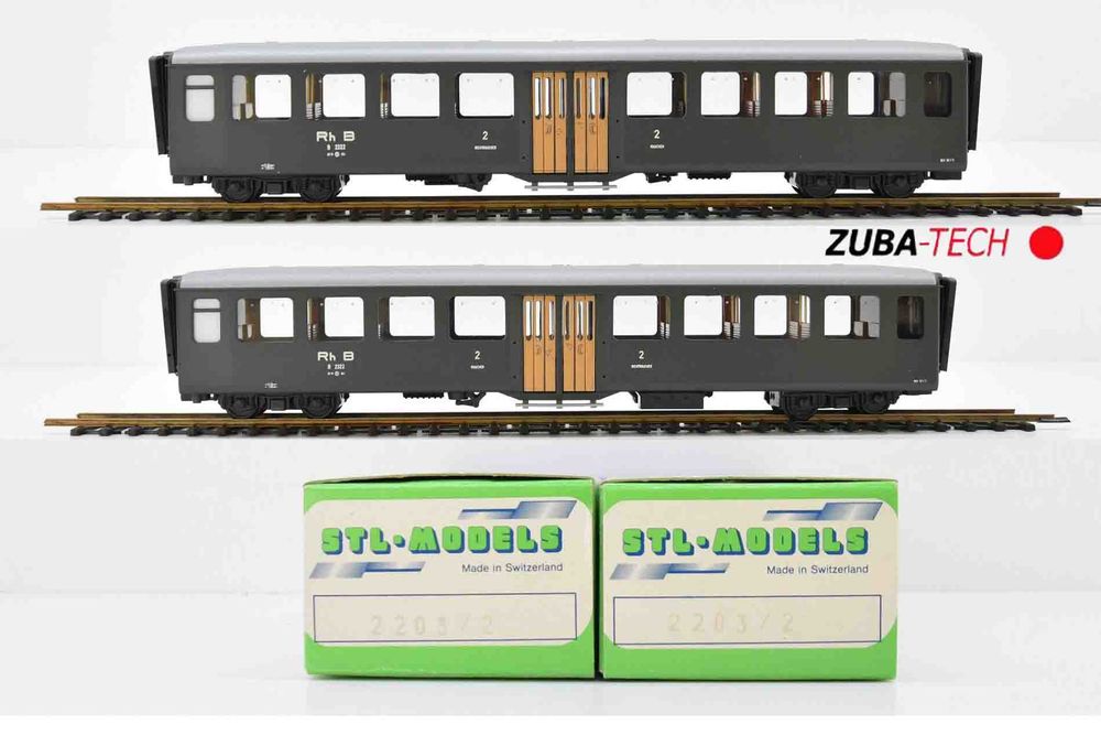 STL-Models 2x Mitteleinstiegswagen RhB Spur H0m GS OVP (Gebraucht) in ...