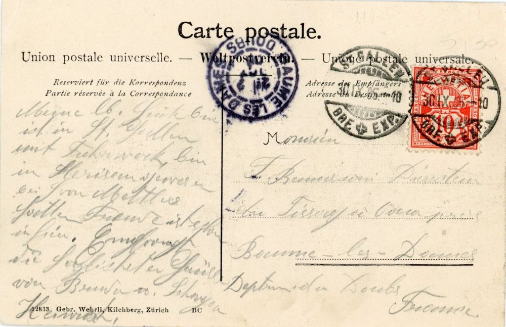 St. Gallen SG - Marktplatz & Hôtel HECHT, Tram um 1905 (Gebraucht) in ...