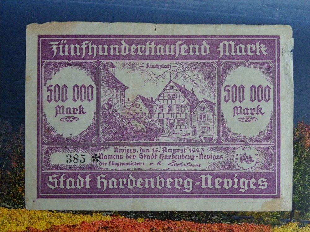500000 Mark 1923 (Gebraucht) in Untersiggenthal für CHF 2 – mit ...