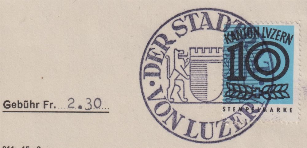 Stadtrat LUZERN Stempelmarke | Kaufen auf Ricardo
