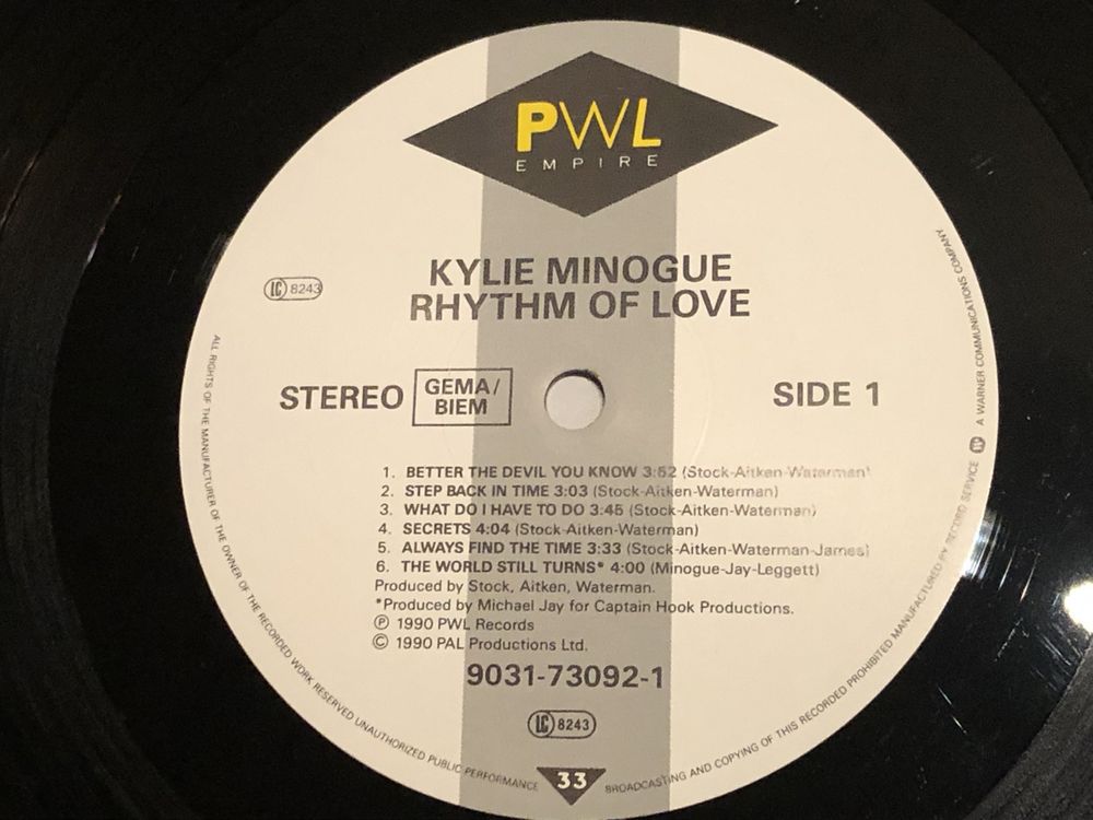 Kylie Minogue. 1990. rhythm of love (Gebraucht) in Faulensee für CHF 35 ...
