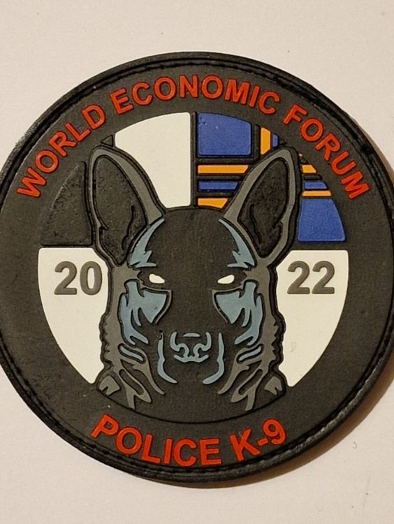 Polizei abzeichen Badge WEF DAVOS k9 2022 Pvc Klett (Neu (gemäss Beschreibung)) in Nyon für CHF ...