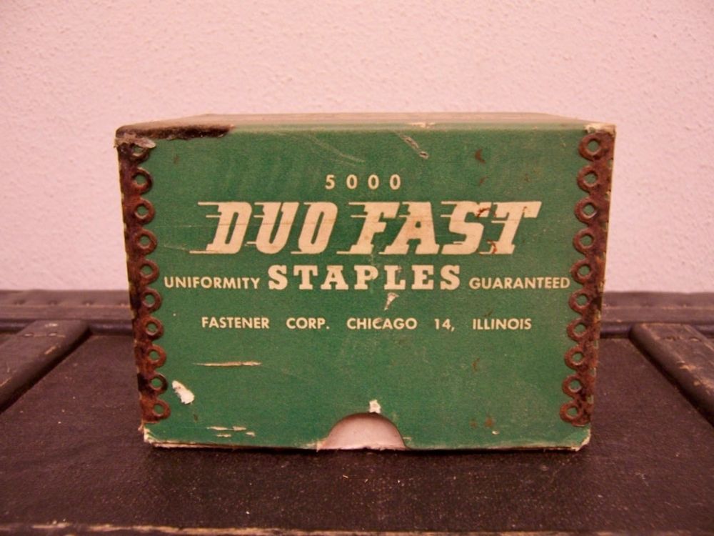 Vintage Originalverpackung DUO-FAST STAPLES Klammern 60er (Gebraucht ...