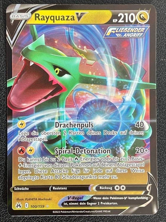2023 Rayquaza V 100/159 Crown Zenith Holo ab 1 (Neu (gemäss ...