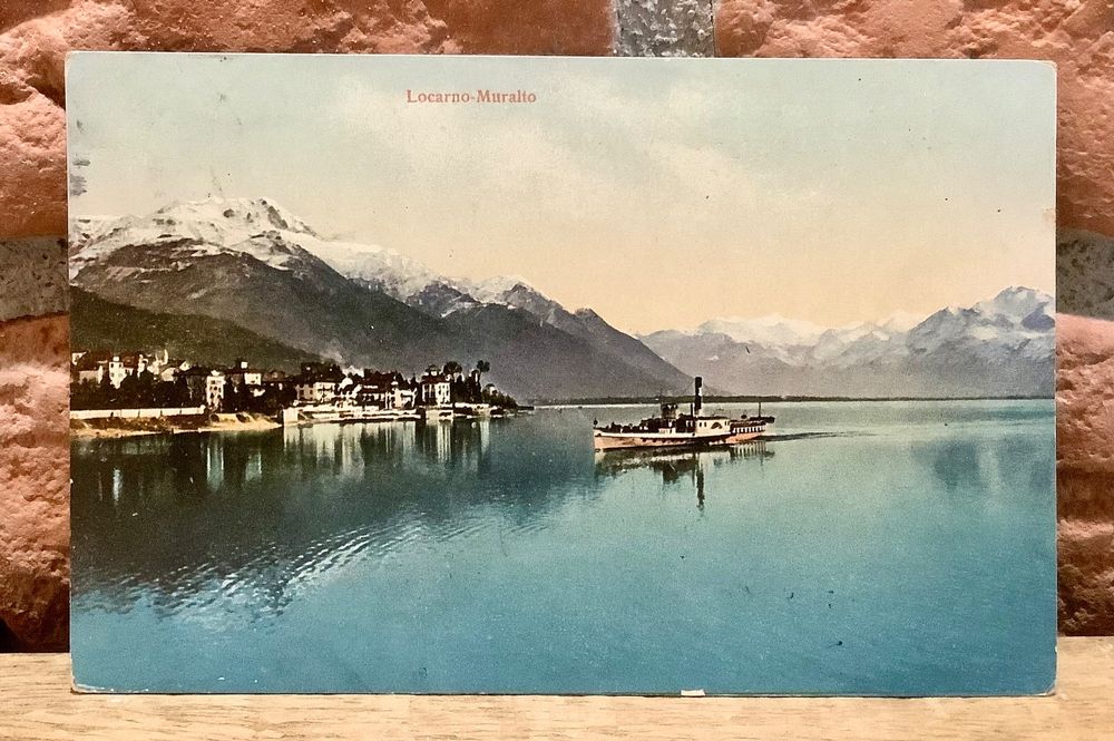 1910 Antike AK - LOCARNO Muralto Raddampfer - Dampfschiff (Gebraucht) in Root für CHF 1 – mit ...
