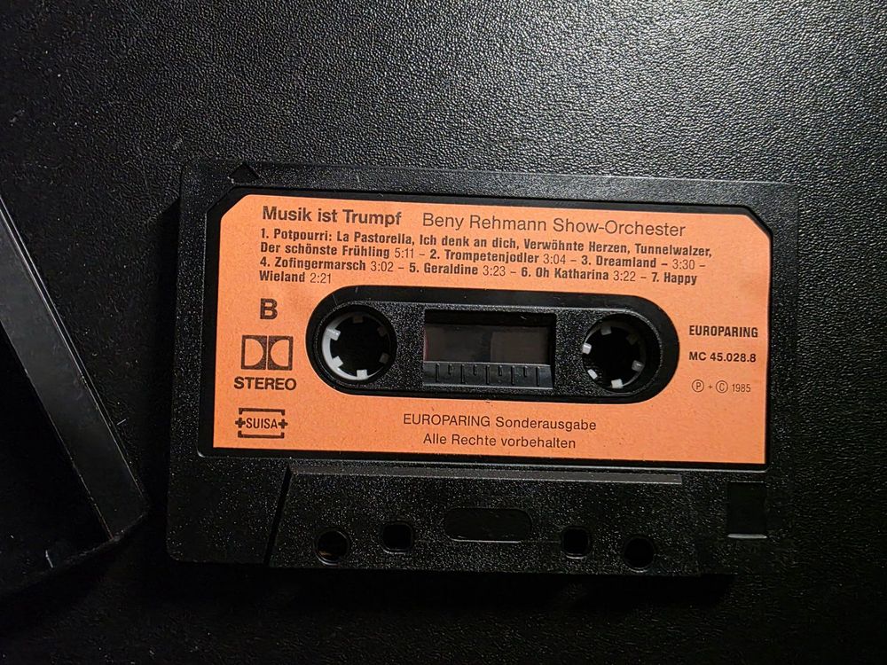 Vintage Musik Kassette Beny Rehmann Musik ist Trumpf - 1985 (Gebraucht ...