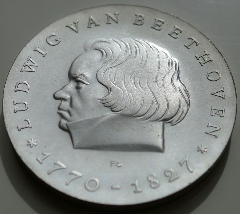 DDR Silber-Gedenkmünze 10 Mark Ludwig van Beethoven 1970 (Gebraucht) in ...
