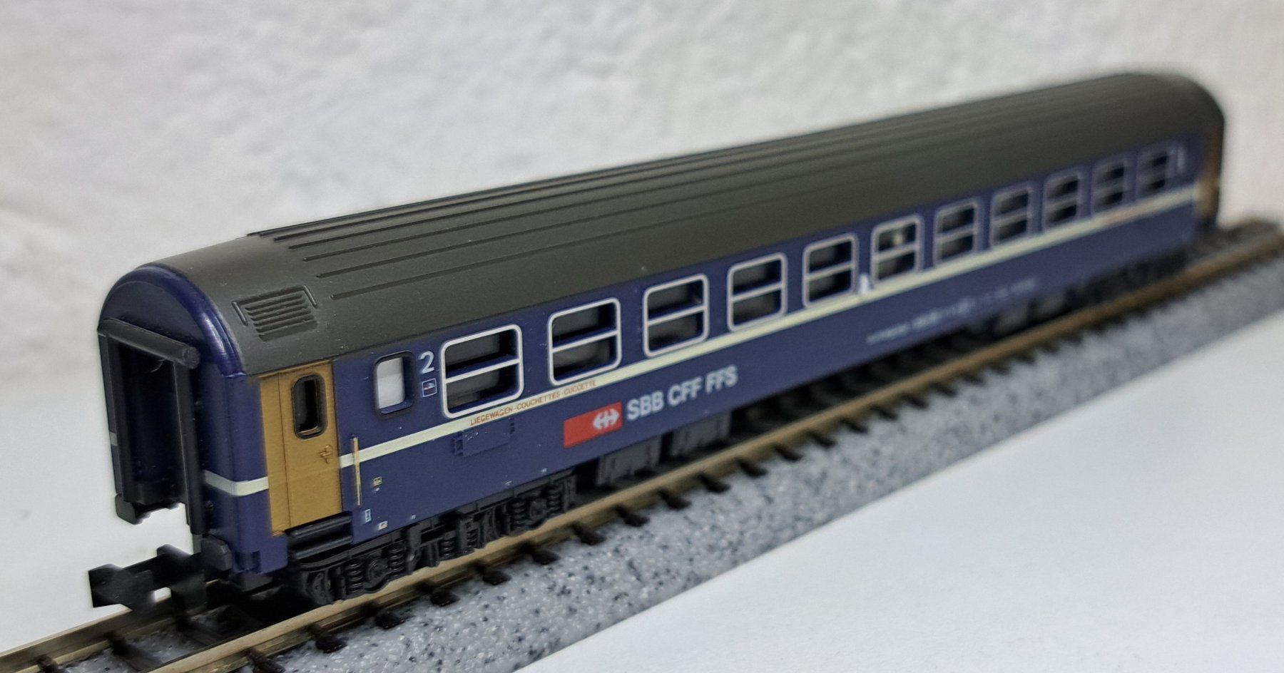 SBB CFF Liegewagen Blau 2 Klasse Trix 024-0 Spur N ohne OVP (Gebraucht ...