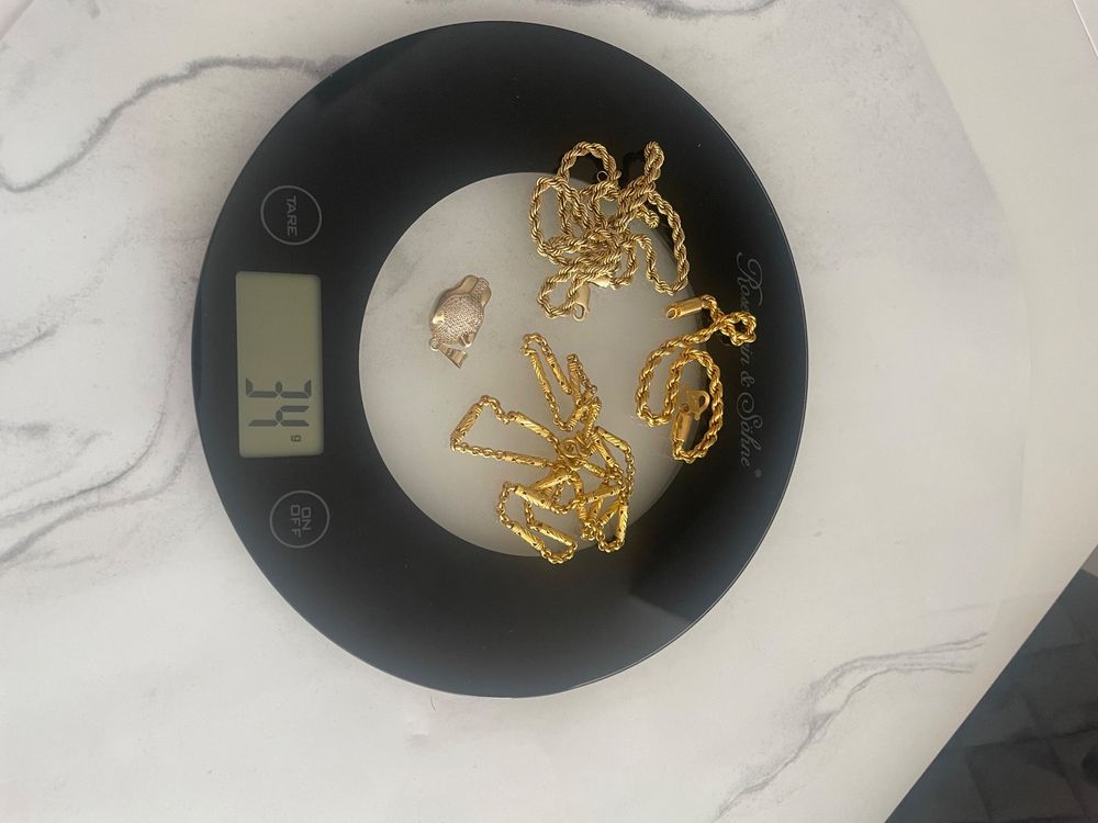 2x Gold Ketten 1x Anhäger 1x Braclet (Gebraucht) in Dietikon für CHF 4500 – nur Abholung auf ...