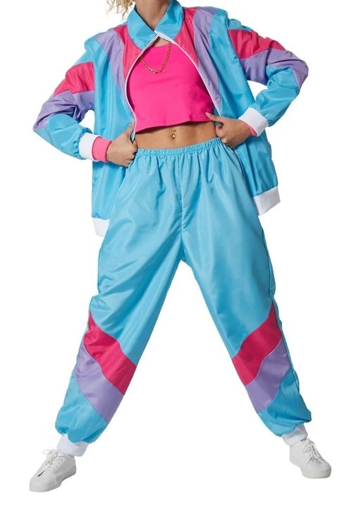Damenkostüm Retro 80er 90er Jahre Jogginganzug Set M (Neu und ...