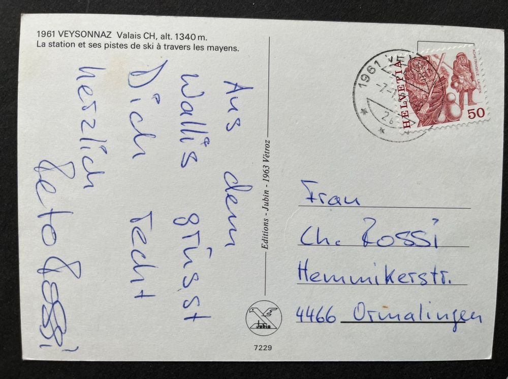 VEYSONNAZ La station et ses pistes de ski à travers l.Mayens (Gebraucht ...